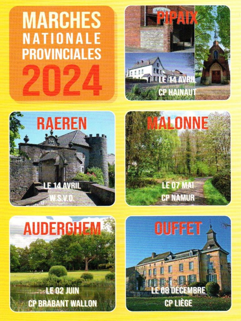 Calendrier 2024 verso | Fédération Francophone Belge de Marches ...